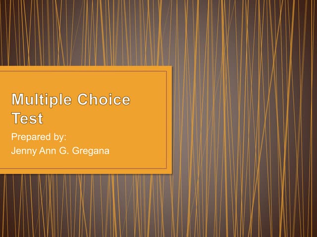 Multiple choice-questions | PPTX