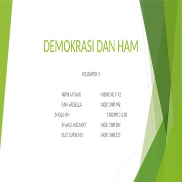 Mengenal apa itu Demokrasi dan HAM menurut para ahli | PPTX