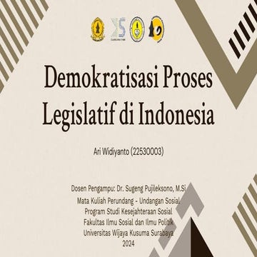 Demokratisasi Proses Legislatif di Indonesia | PPTX