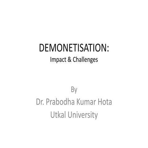 Demonetisation | PPT