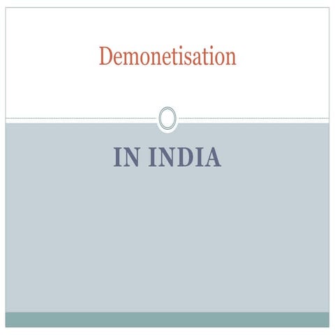 Demonetisation | PPT