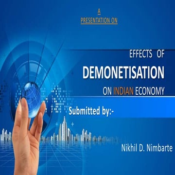 Demonetisation | PPTX | Economy | Business and Finance