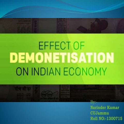 Impact of Demonetization | PPTX