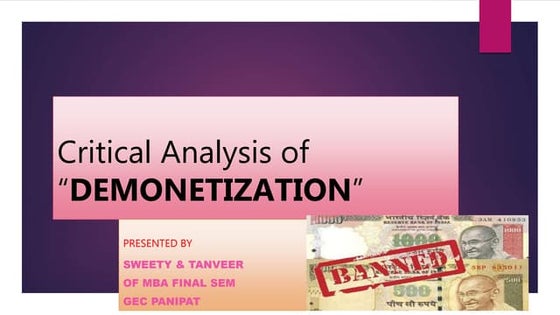 Demonetization In India | PPTX