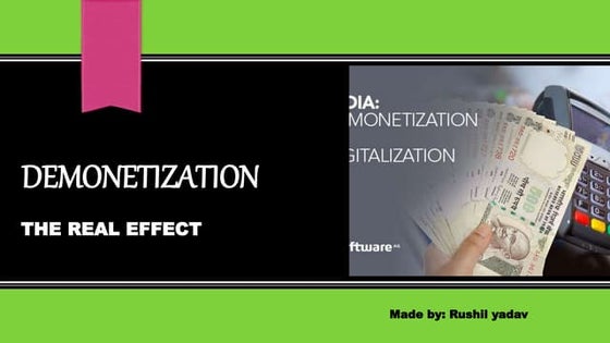 Demonetization | PPT