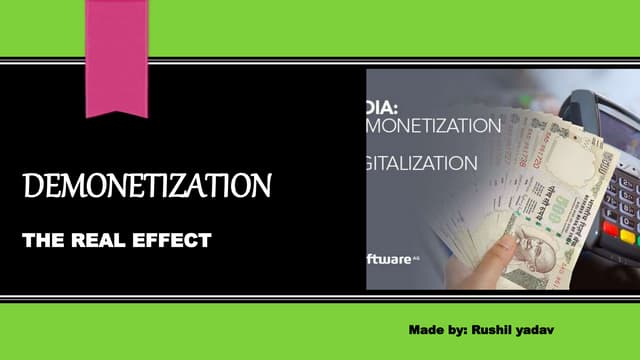 Demonetization | PPTX