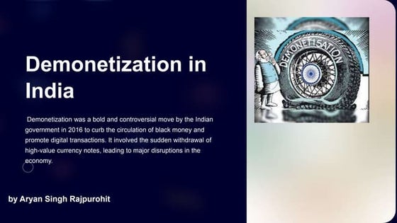 Demonetisation and Digitization in India | PPT