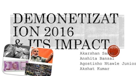 Powerpoint Presentation on Demonetisation (1) | PPT