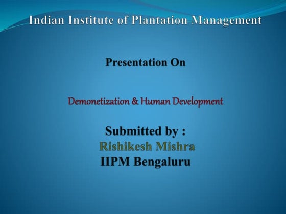 Drawback effects of Demonetization | PPT