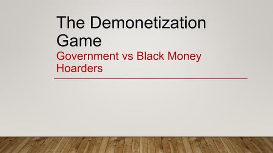 Demonetization In India | PPTX