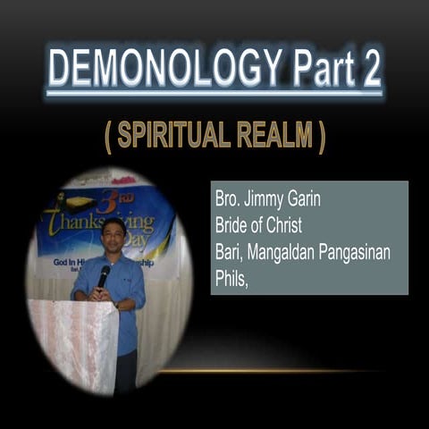 Demonology spiritual realm | PPTX