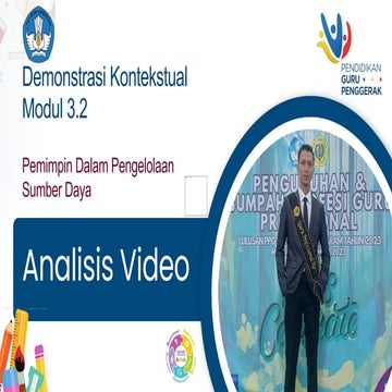 Demonstrasi Kontekstual Modul 3.2 Analisis Video | PPTX