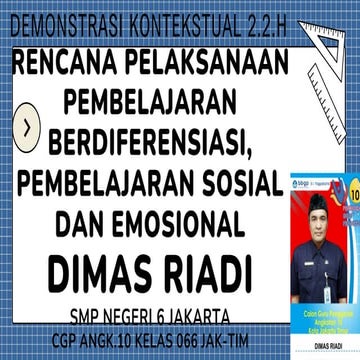 Demonstrasi Kontekstual 2.2.h RPP Berdiferensiasi, Pembelajaran Sosial ...