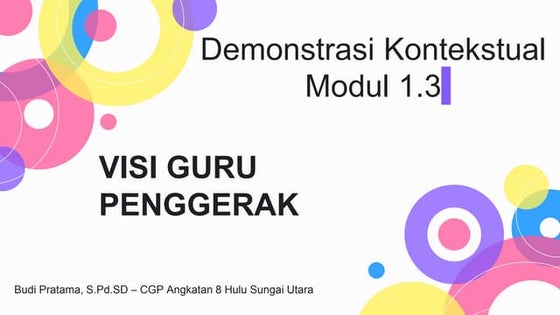 Demonstrasi Kontekstual Modul 1.3 Guru Penggerak | PPT