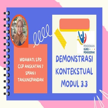 DEMONSTRASI KONTEKSTUAL MODUL 3.3. CGP Angkatan 7 | PDF