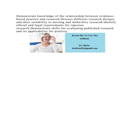 Demonstrate knowledge of the relationship between evidence-based pra | DOCX