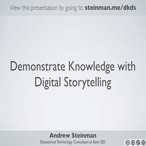Demonstrate Knowledge with Digital Storytelling | PDF