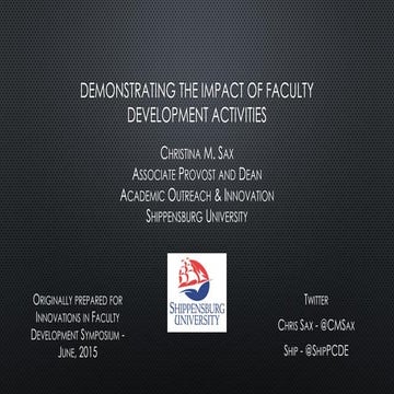 Faculty Development Programme | PPTX