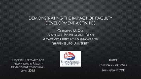 Faculty Development Programme | PPT