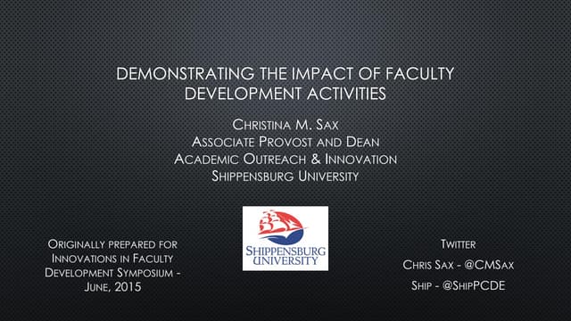 Faculty Development Programme | PPTX