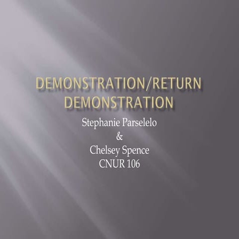 Demonstration return demo | PPTX