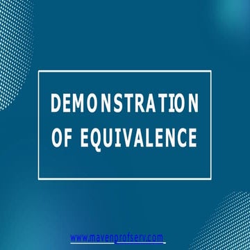 Demonstration Of Equivalence | PPTX | Chemistry | Science