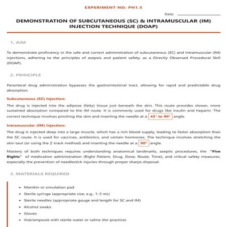 PH 1.4: Identification of Drug Formulations & Inhaler Technique Demonstration | PDF