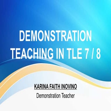 DEMONSTRATION TEACHING IN TLE 7 by maam faith.ppt