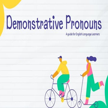 PPT Demonstrative Pronouns (These, this, that, those) | PPTX