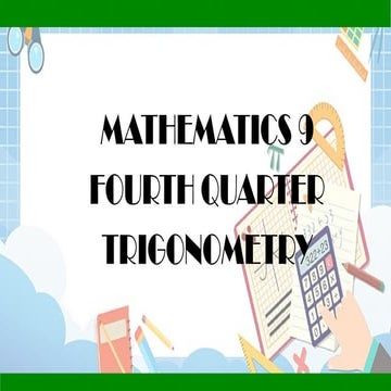 Trigonometry (Grade 9-Fourth Quarter Lesson 1) | PPTX