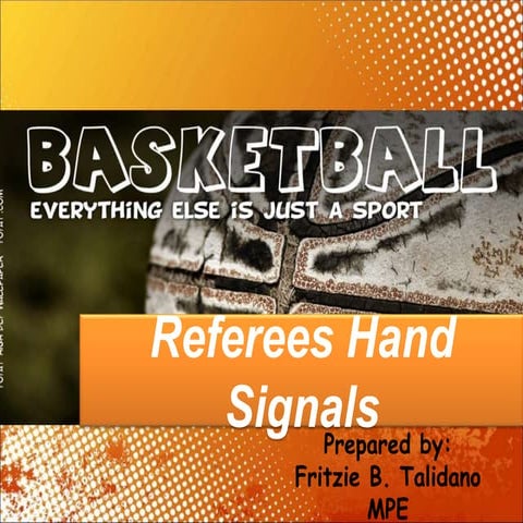 Basketball: Referees Hand Signals | PPTX