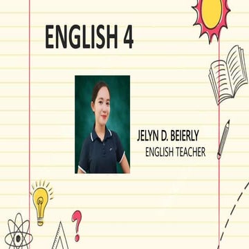 DEMONSTRATION LESSON IN ENGLISH 4 MATATAG CURRICULUM | PDF