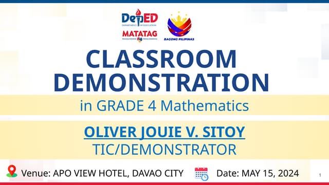 DEMONSTRATION LESSON IN ENGLISH 4 MATATAG CURRICULUM | PDF