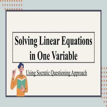 DEMO_PPT Solving linear equation in one variable | PPTX