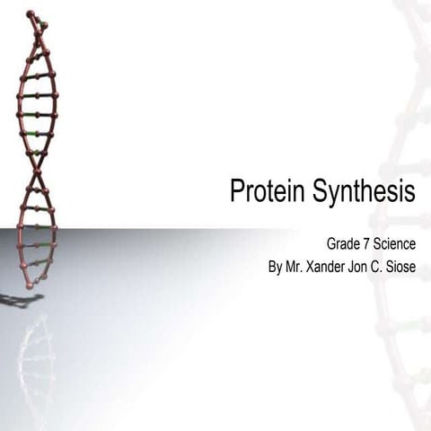 DNA Replication and Protein Synthesis | PPT