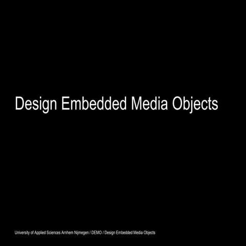 UX in the Wild: on Experience Blend & Embedded Media Design | PPT