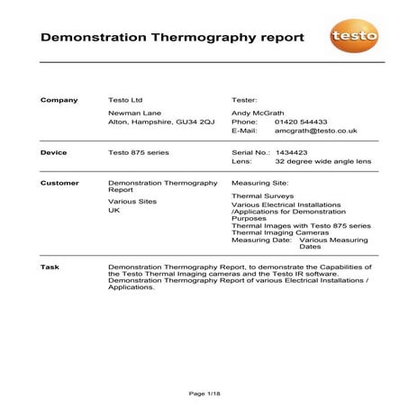 Demo report 20 2 aa electrical | PDF