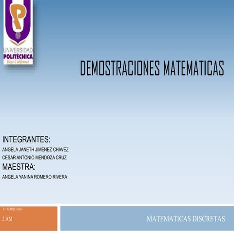 Demostraciones matematicas | PPTX
