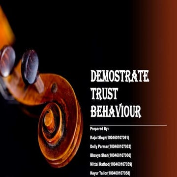 Demostrate Trust Behaviour-CPD | PPT