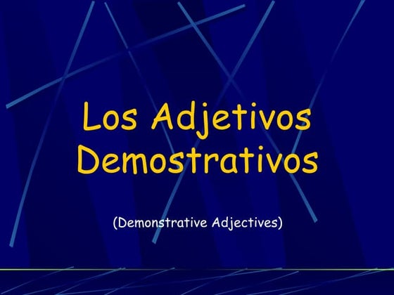 Demonstrative adjectives | PPSX