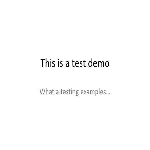 Demotest | PPT