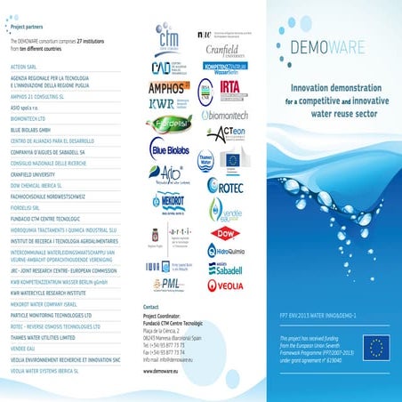 DEMOWARE – Innovation & Demonstration for a competitive and innovative ...