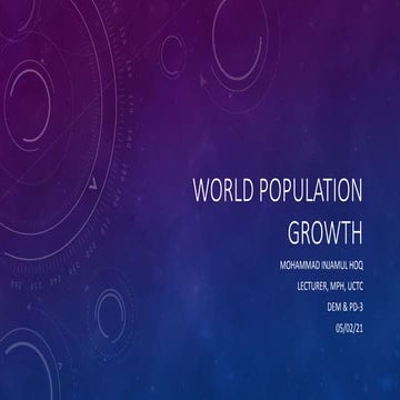 World Population Growth | PPTX | Biological Sciences | Science