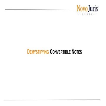 Convertible Notes - India: Issuance, Conversion, Taxation etc | PPTX