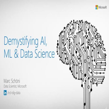 Trivadis TechEvent 2017 Demystifying AI, ML and Data Science by Marc Schöni | PPT