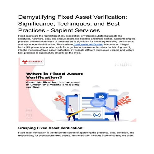 Demystifying Fixed Asset Verification_ Significance, Techniques, and ...