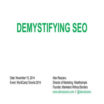Demystifying SEO | PPT