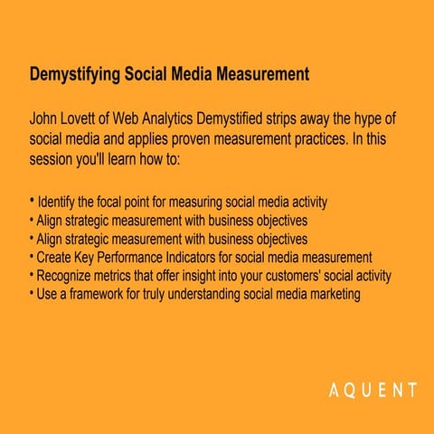 Demystifying Social Media Measurement | PPT