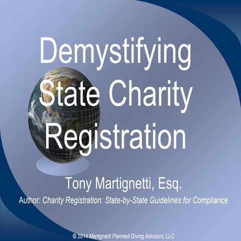 Demystifying State Charity Registration | PPTX