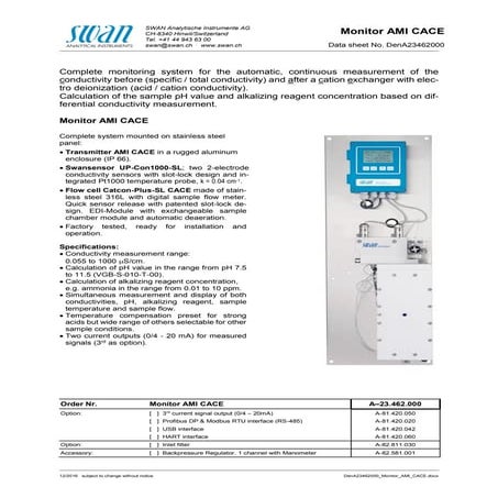 Continuous Conductivity Monitoring Instrument for Industrial ...